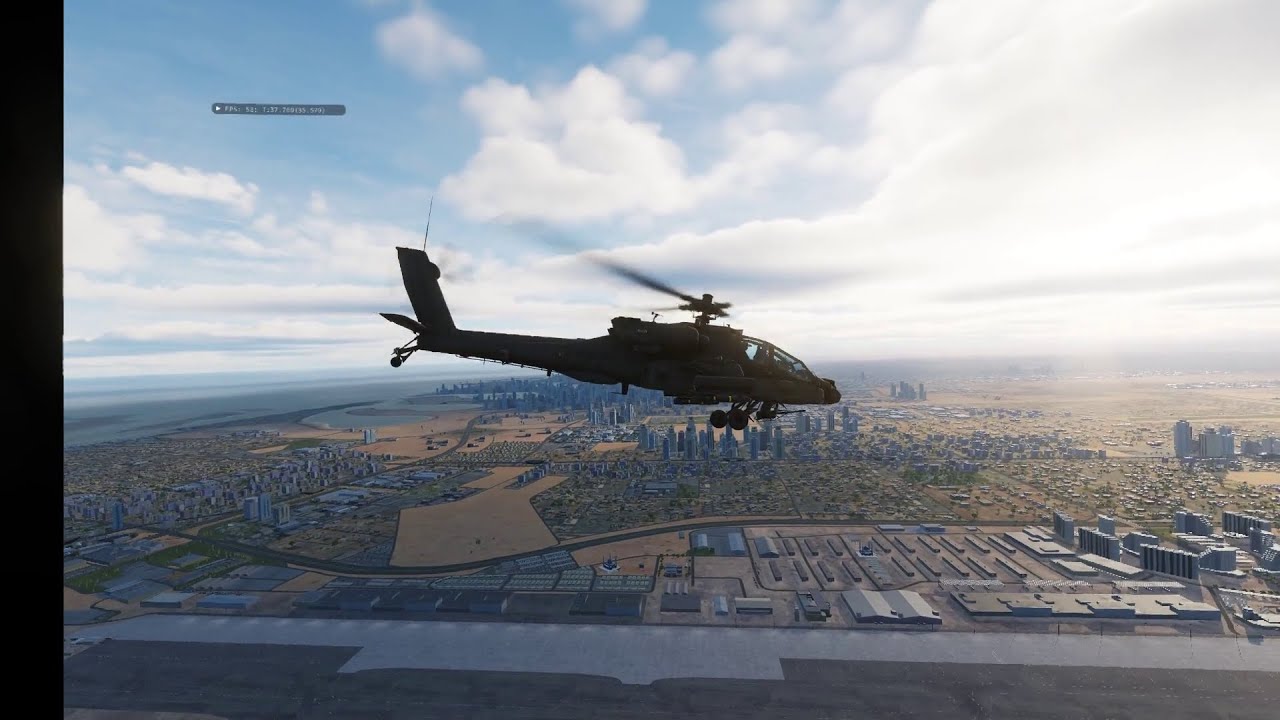 Nice autorotation practice in the Apache (DCS) - YouTube