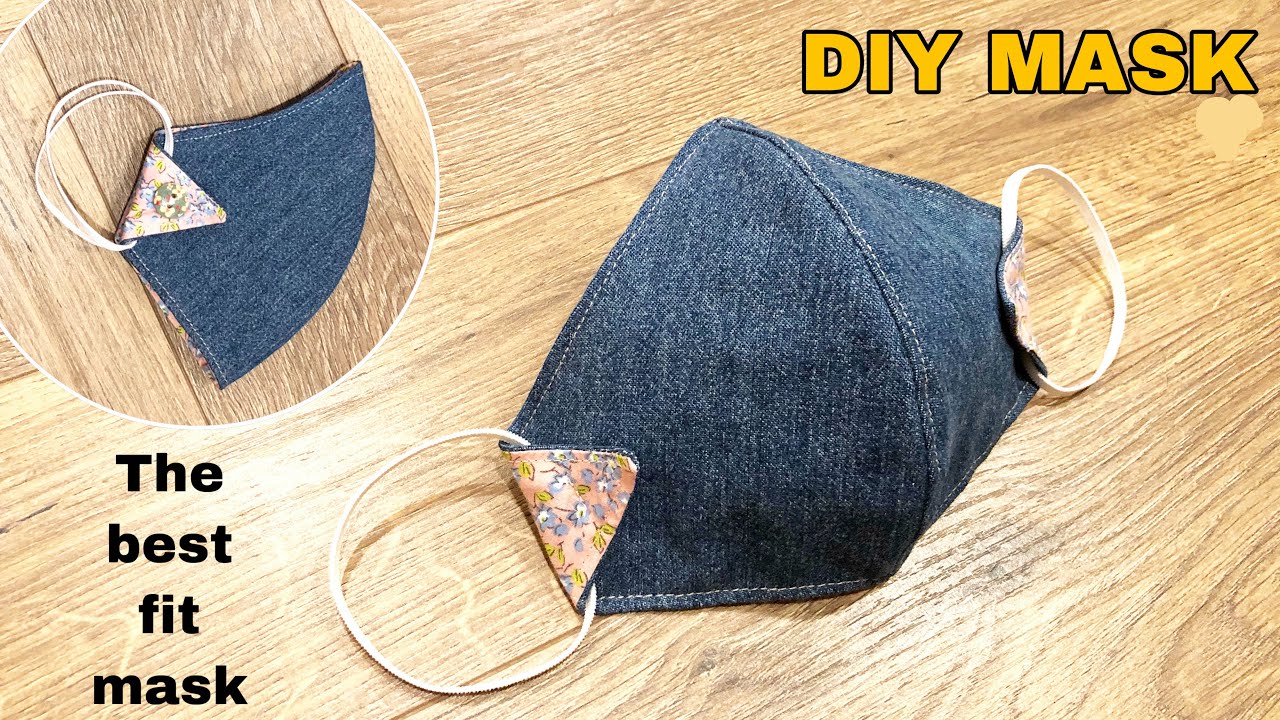 DIY MASK from JEANS | Reuse old clothes ideas | Face mask sewing ...