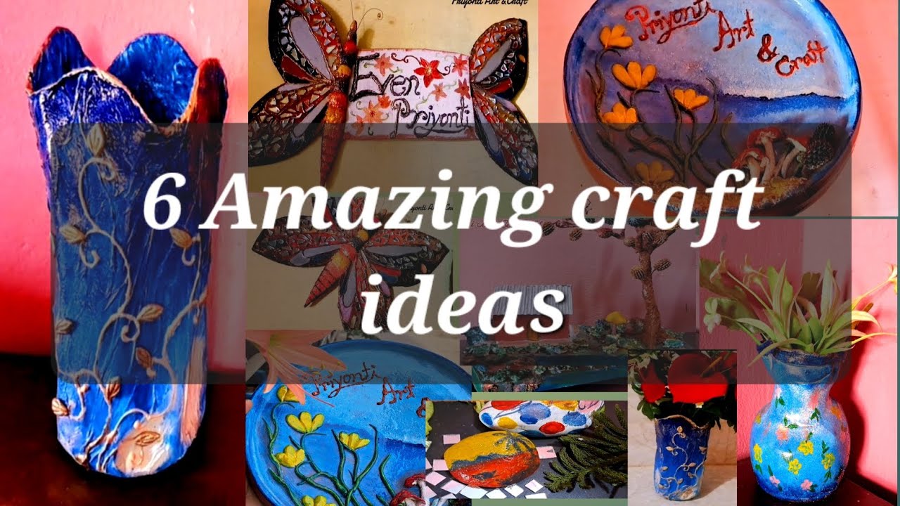6 Amazing craft ideas using waste materials / Best out of waste ...