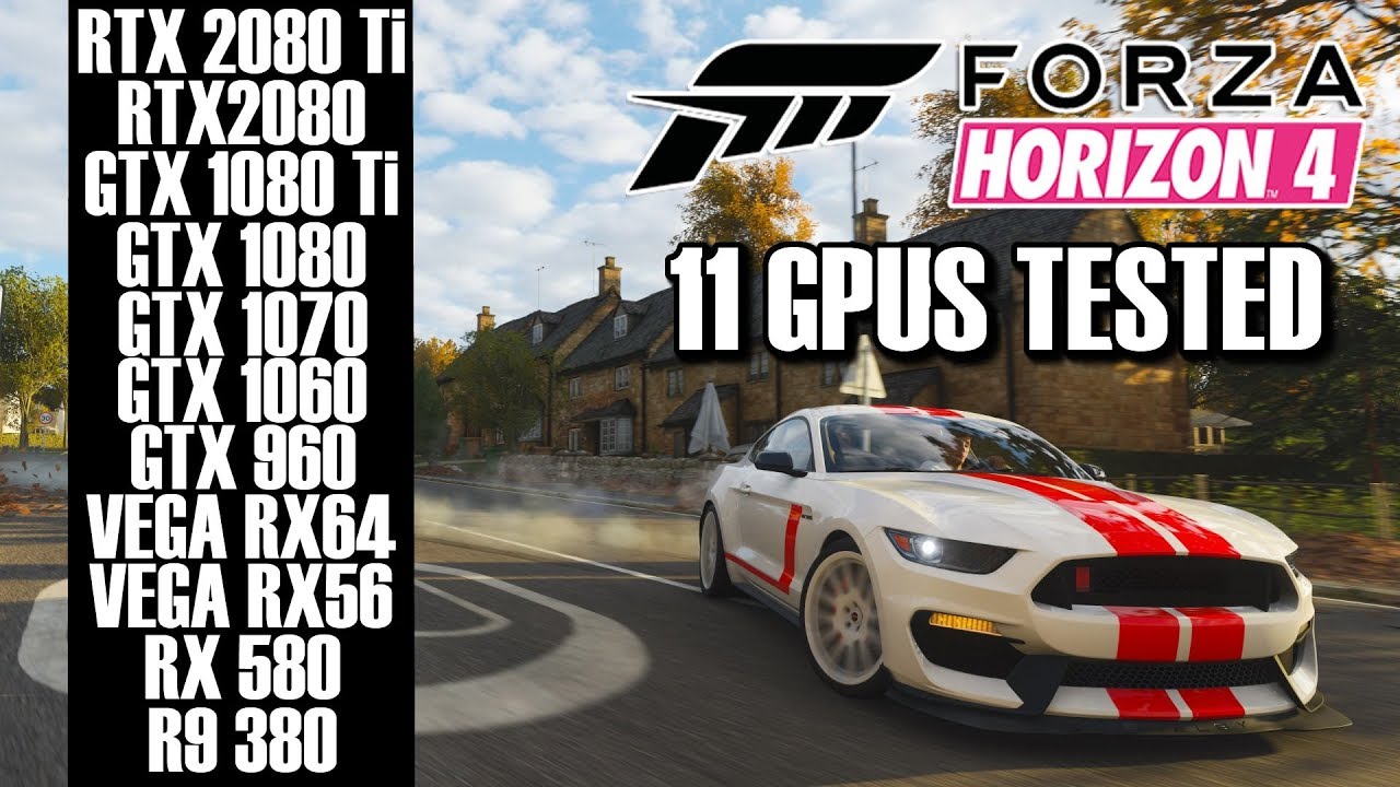 Forza Horizon 4 - 11 GPU's Performance Review 1080 1440 & 4K - YouTube