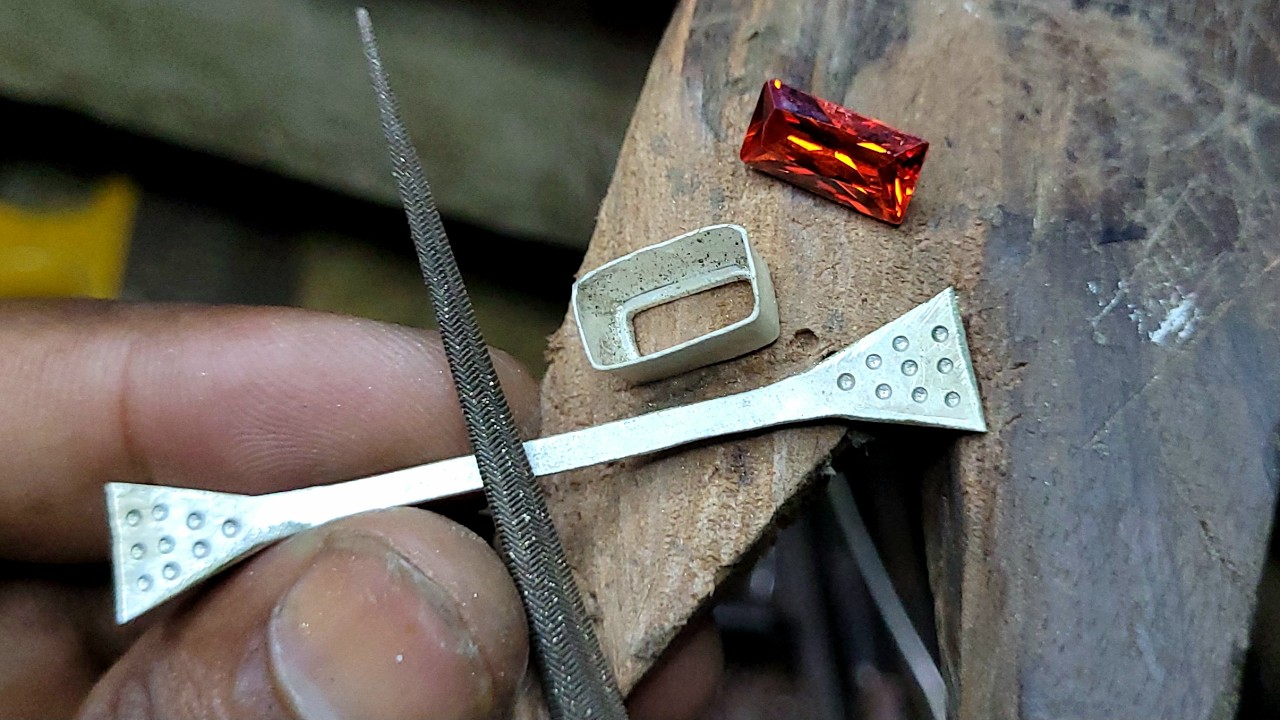 Jewellery making silver ring ! Diamond jewellery making process - YouTube