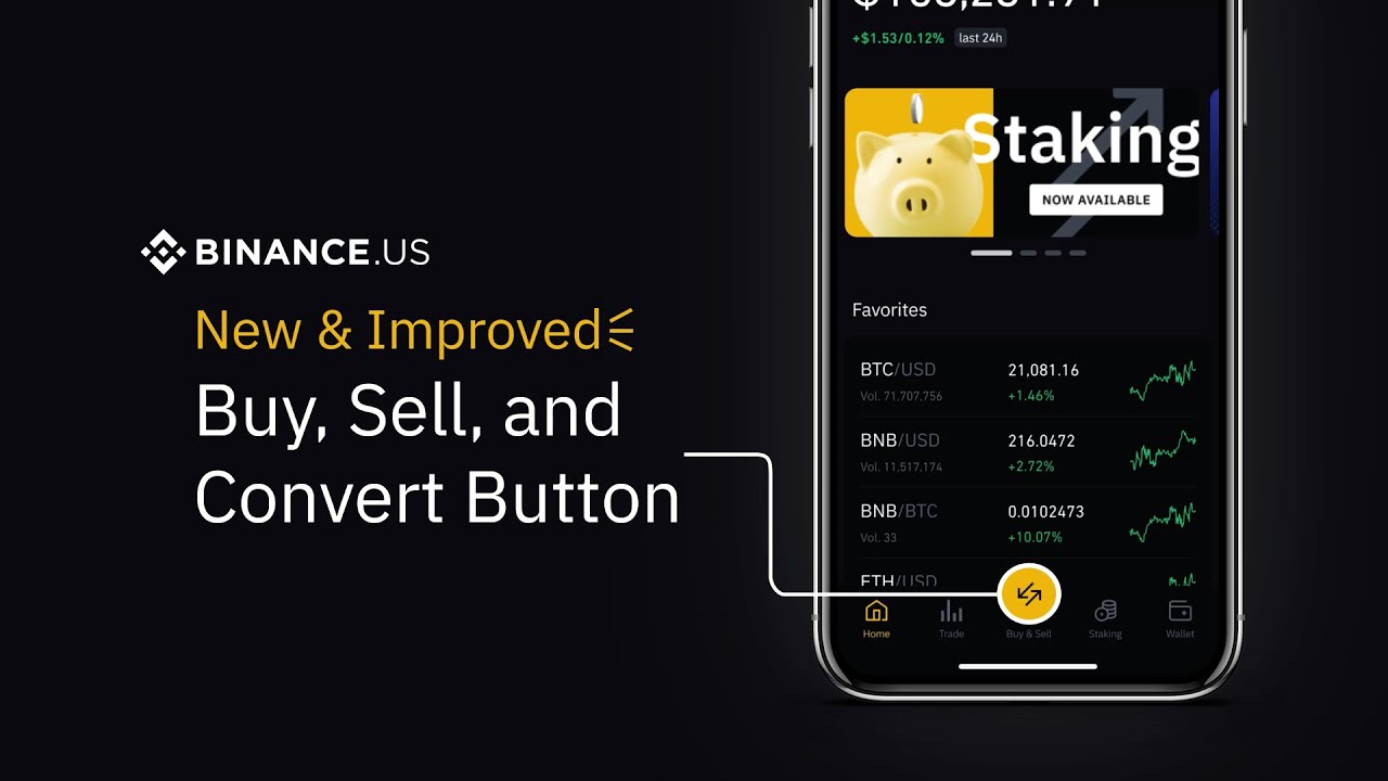 Binance.US | New & Improved Buy, Sell, and Convert Button - YouTube