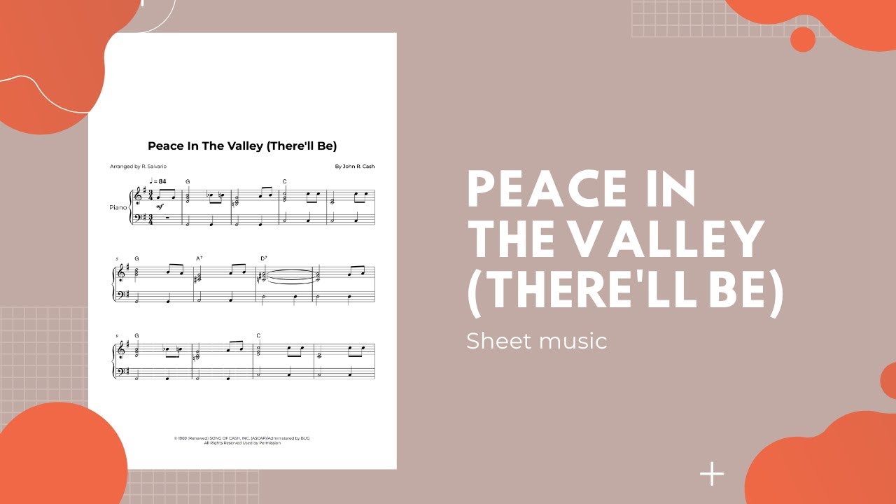 Peace In The Valley (There'll Be) - Piano Sheet Music - YouTube