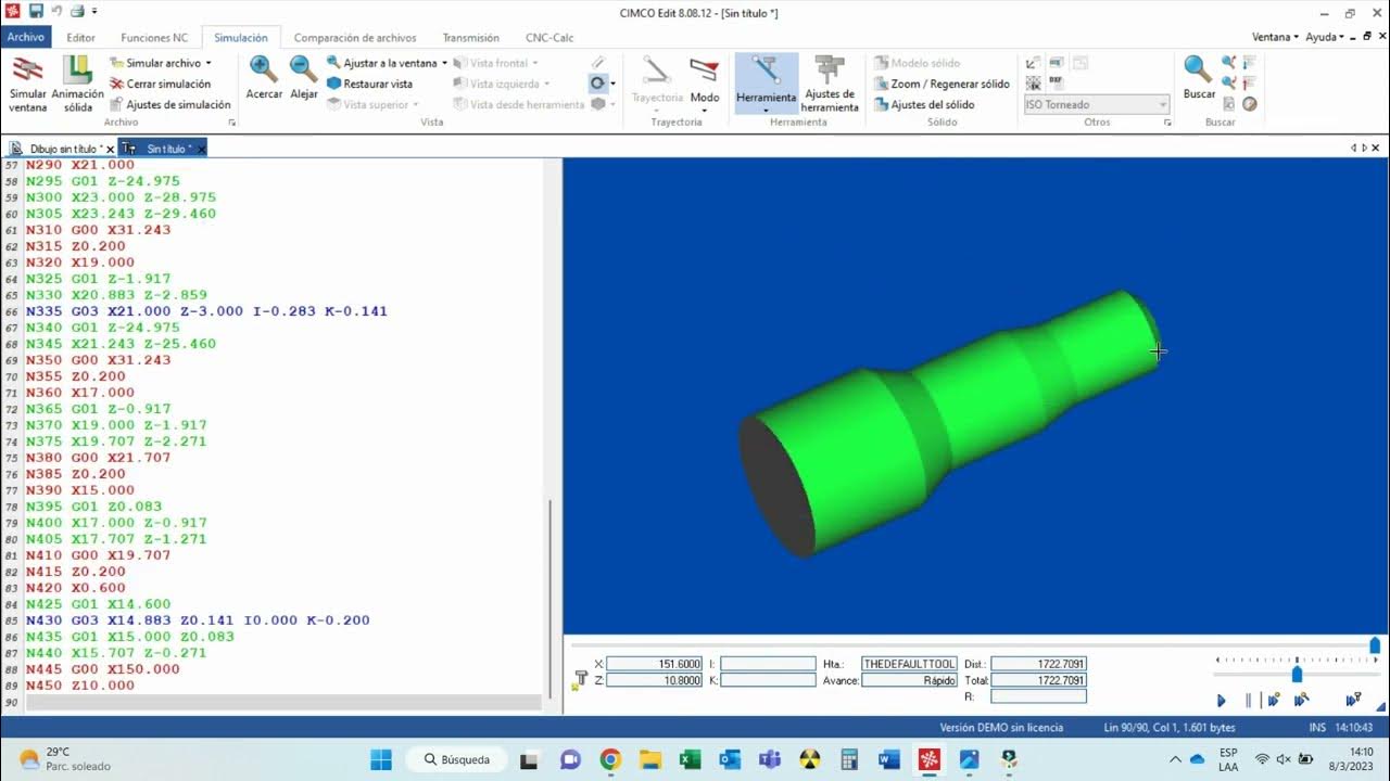 Programación Para Torno Cnc Usando El Programa Cimco Edit Youtube