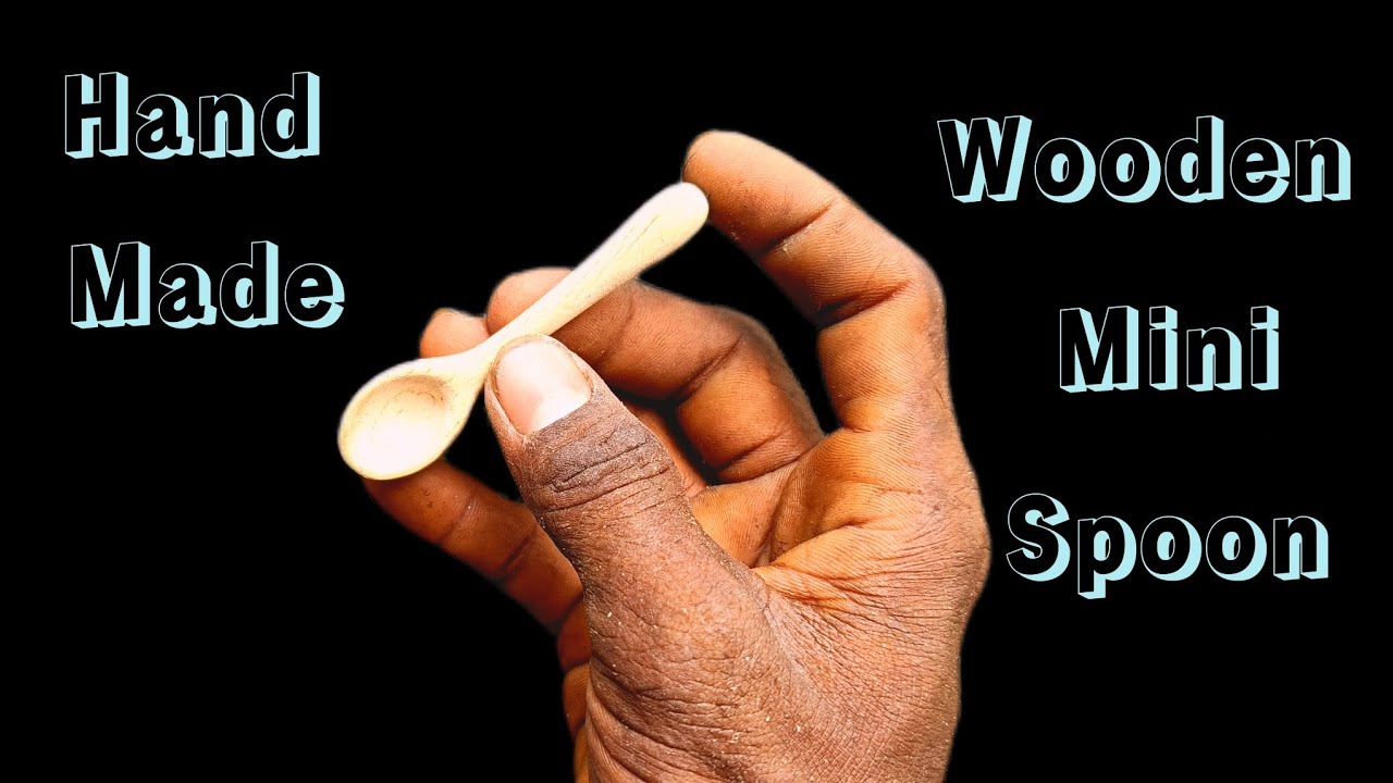 How to make a wooden mini spoon| At home| Hand made| @creating5 - YouTube
