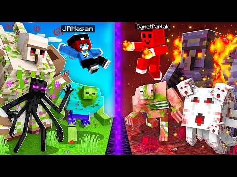 NETHER vs DÜNYA MOB SAVAŞLARI !! - Minecraft