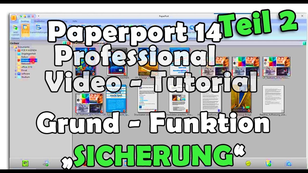 Kofax Paperport 14 Sicherung & Backup - YouTube