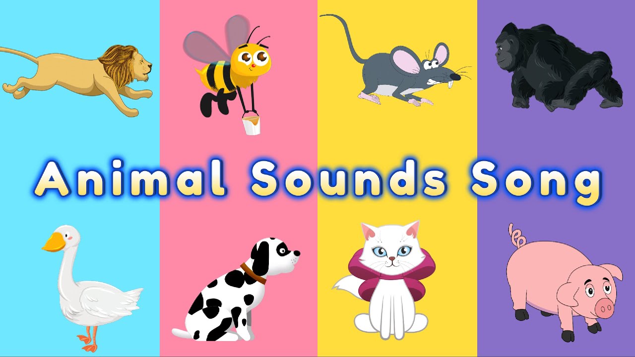 Animal Sounds Song, Best Animal sound Song, animals for kids, Nursery ...