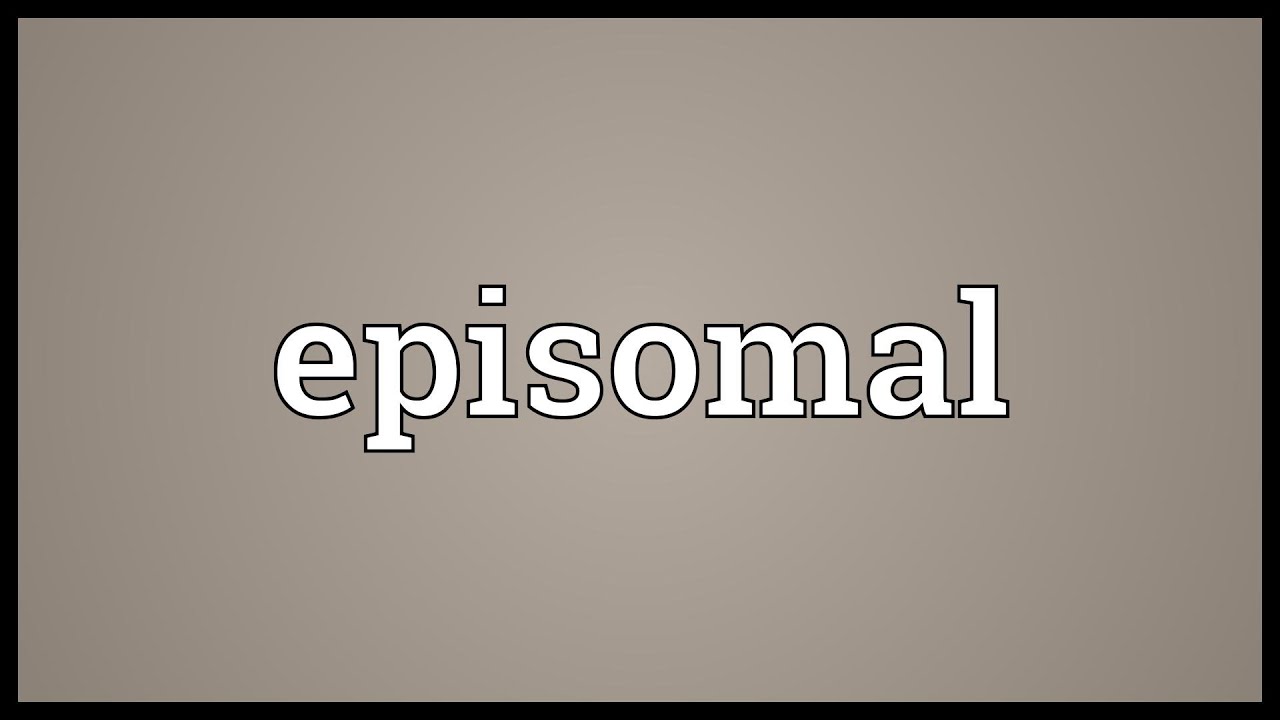Episomal Meaning - YouTube