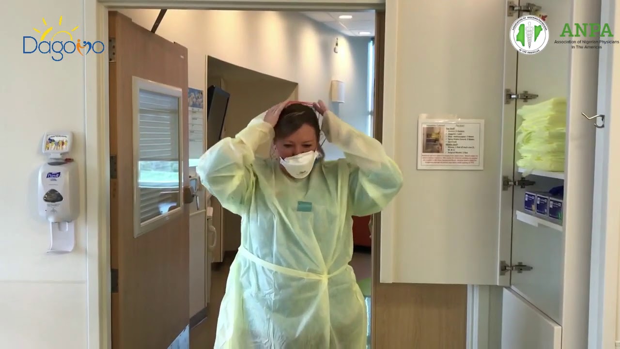 Donning PPE with N95 Masks - YouTube