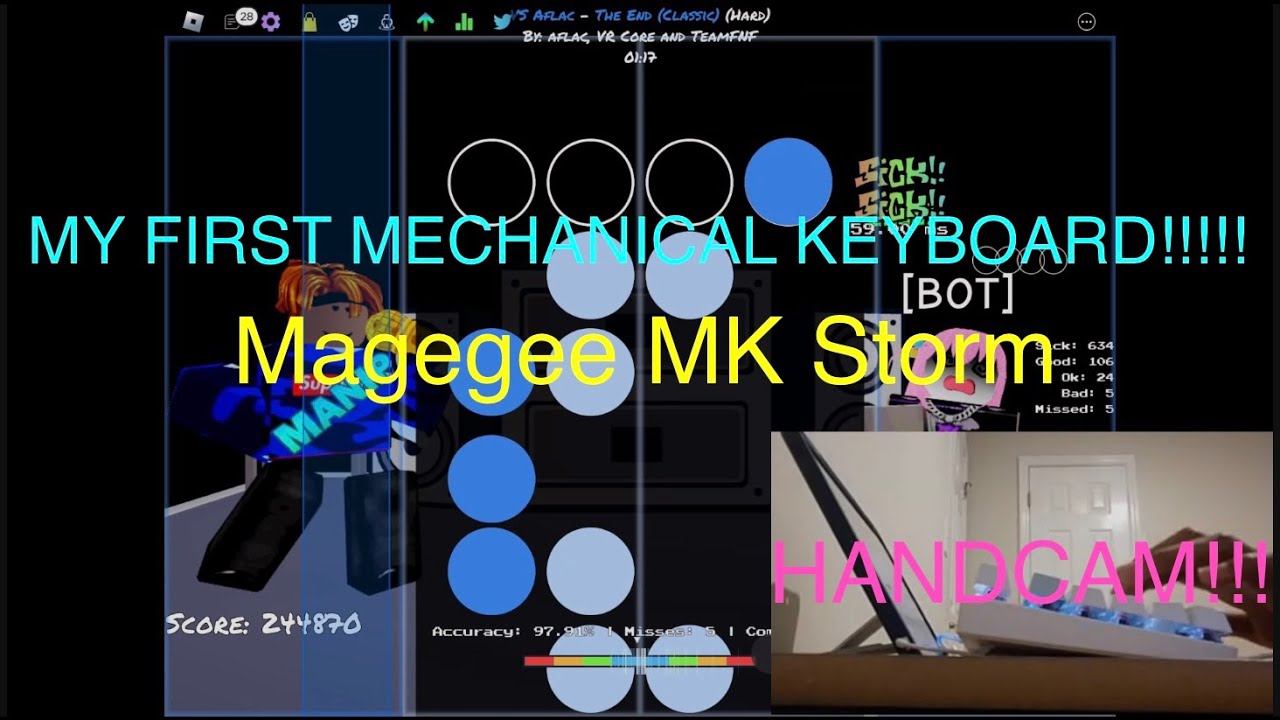 MY FIRST MECHANICAL KEYBOARD + HANDCAM!!! - Magegee MK Storm - Red ...