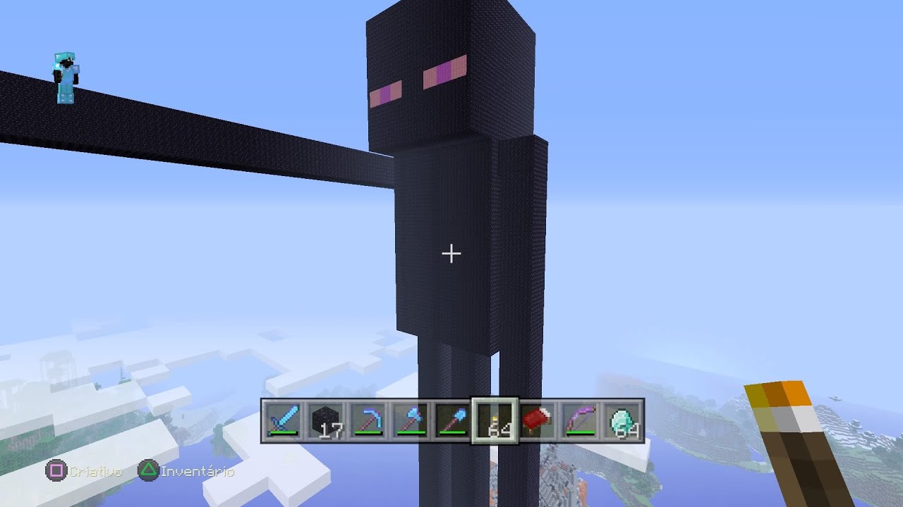 Colosso Enderman Estátua Gigante Minecraft - YouTube