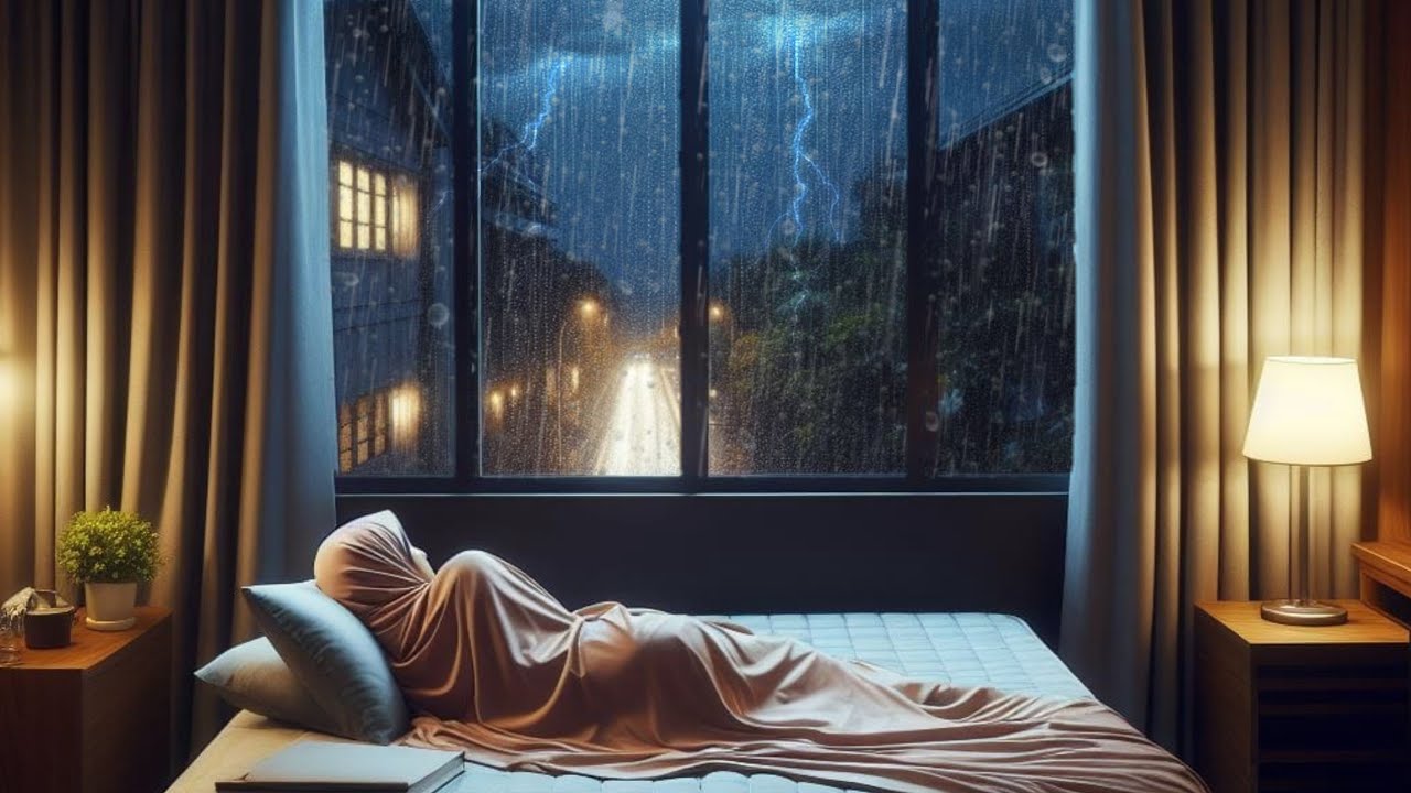 Sleep Instantly Within 3 Minute with Heavy Rain & Thunderstorm in ...
