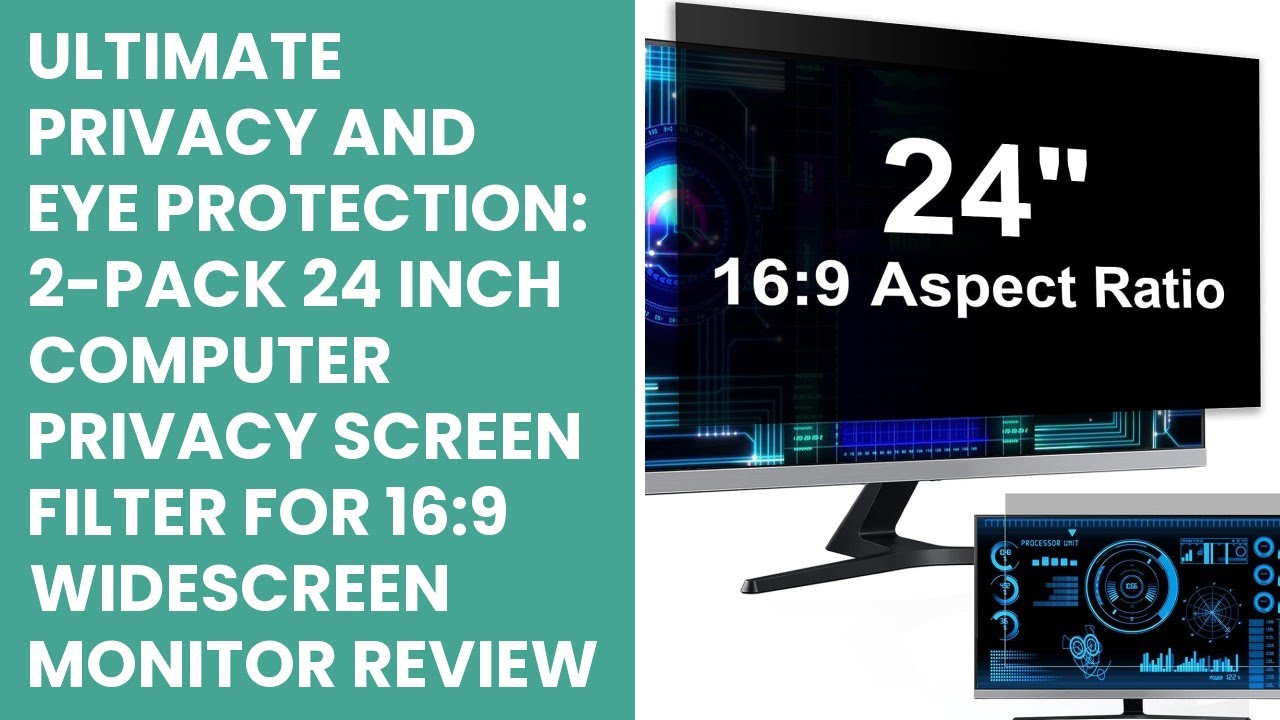 Ultimate Privacy and Eye Protection: 2-Pack 24 Inch Computer Privacy ...