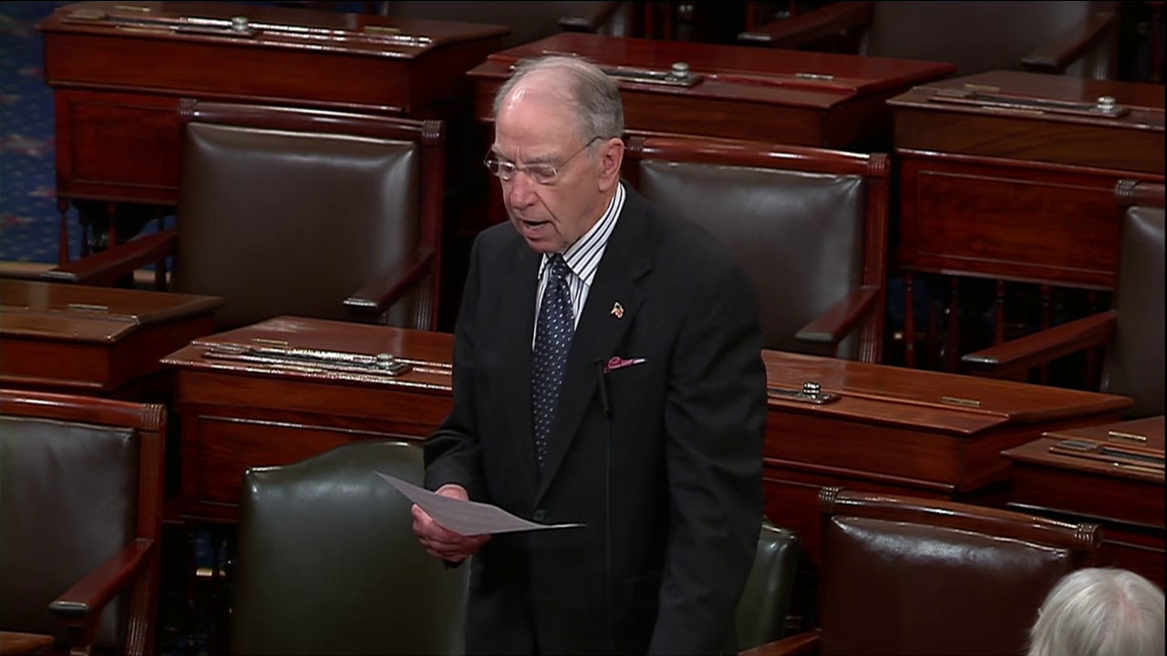 Grassley on Jack Gross - YouTube
