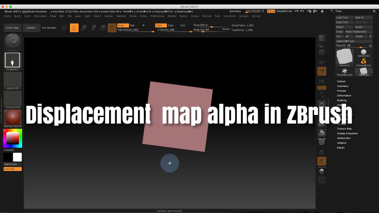 Zbrush Tutorial: Displacement Map in ZBrush - easy way to make an ...