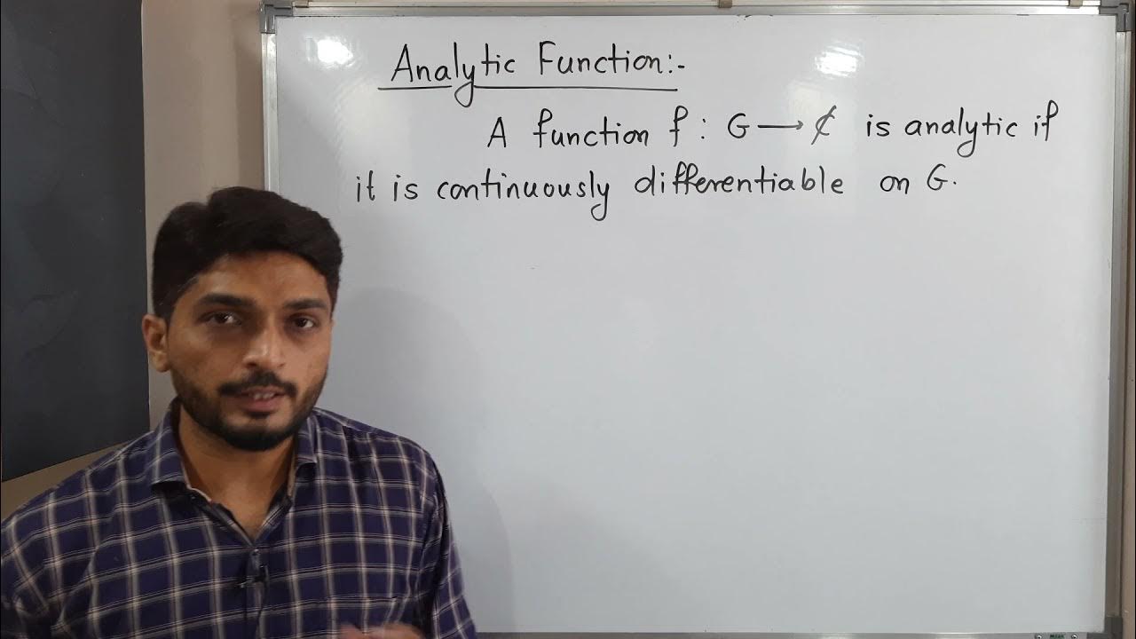 Complex Analysis | Unit 1 | Lecture 39 | Definition of Analytic ...