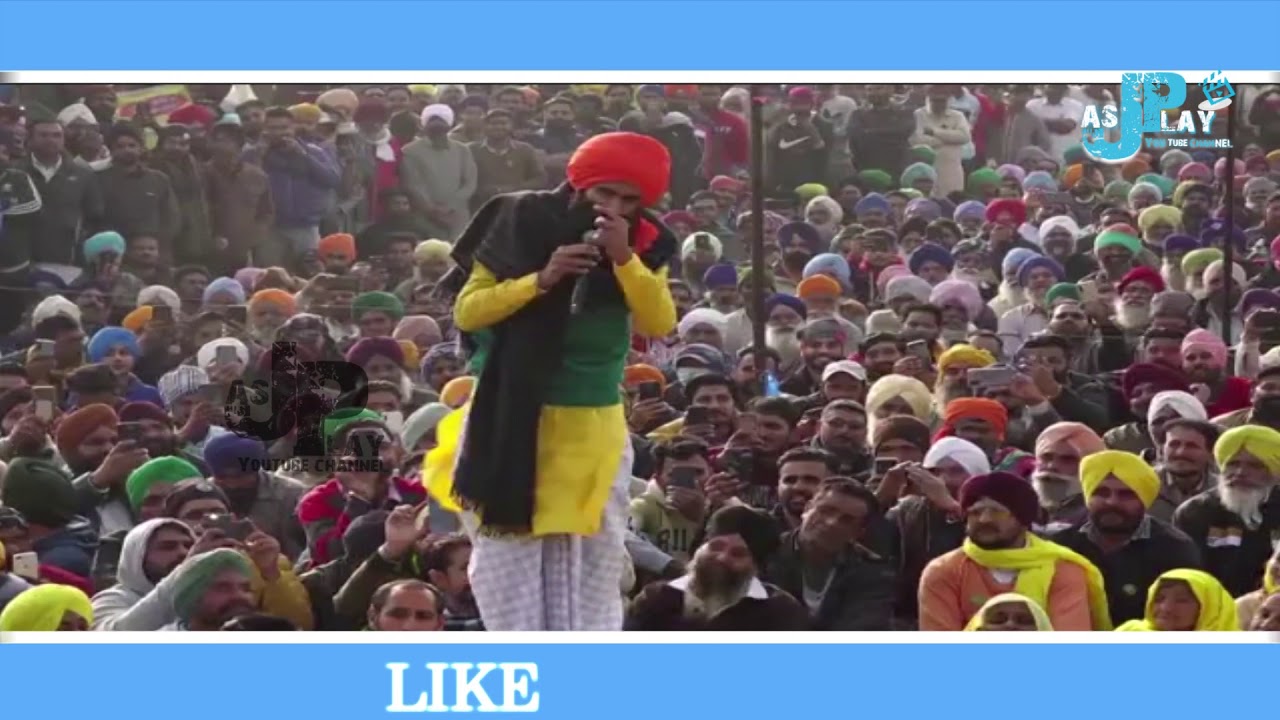 New Challa : Kanwar Grewal Live Song Stage Kisan Morcha Tikri Border ...