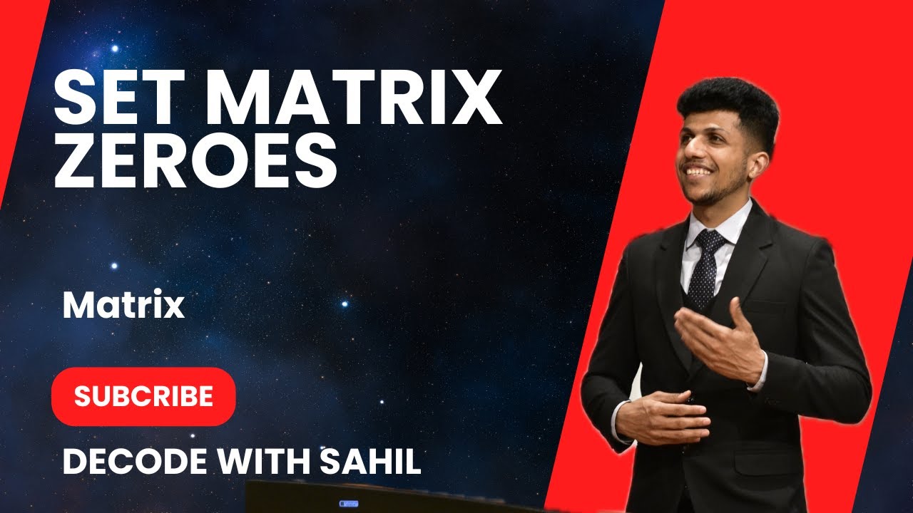 Set Matrix Zeroes Optimal Solution Leetcode Interview Problem 6557