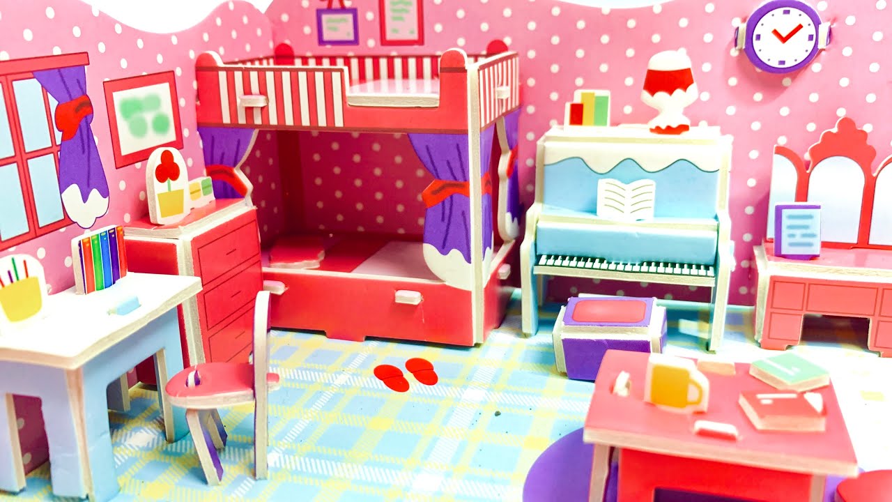 DIY MEMBUAT KAMAR TIDUR DARI PUZZLE - YouTube