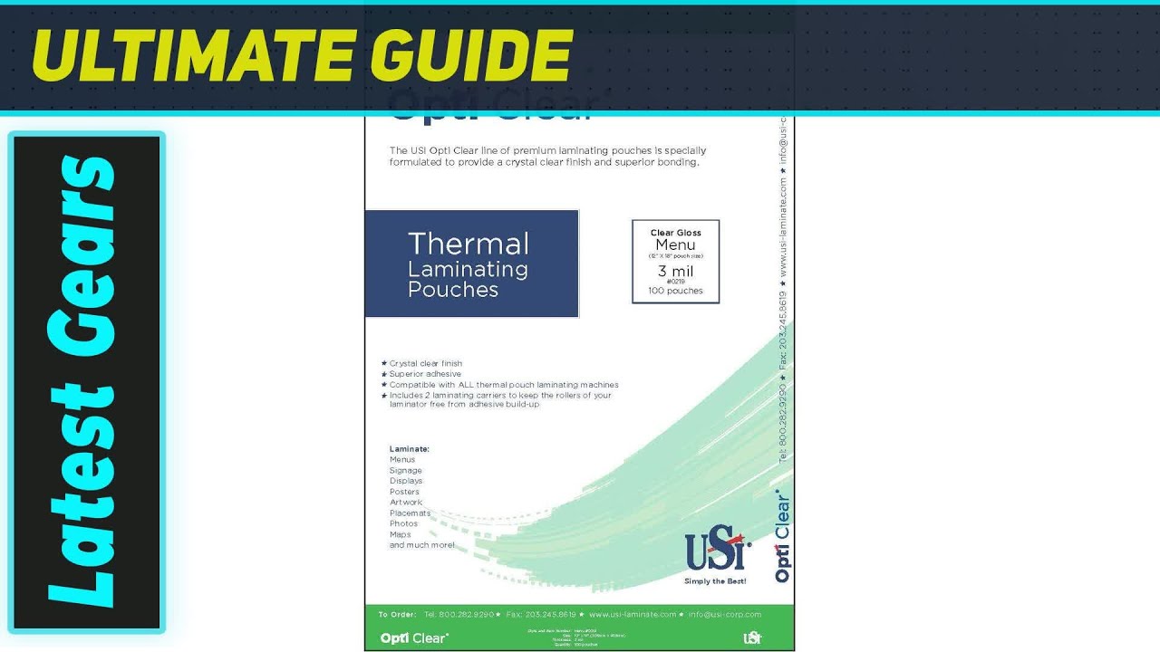 USI Opti Clear: The Ultimate 12x18 Laminating Pouches for Flawless ...