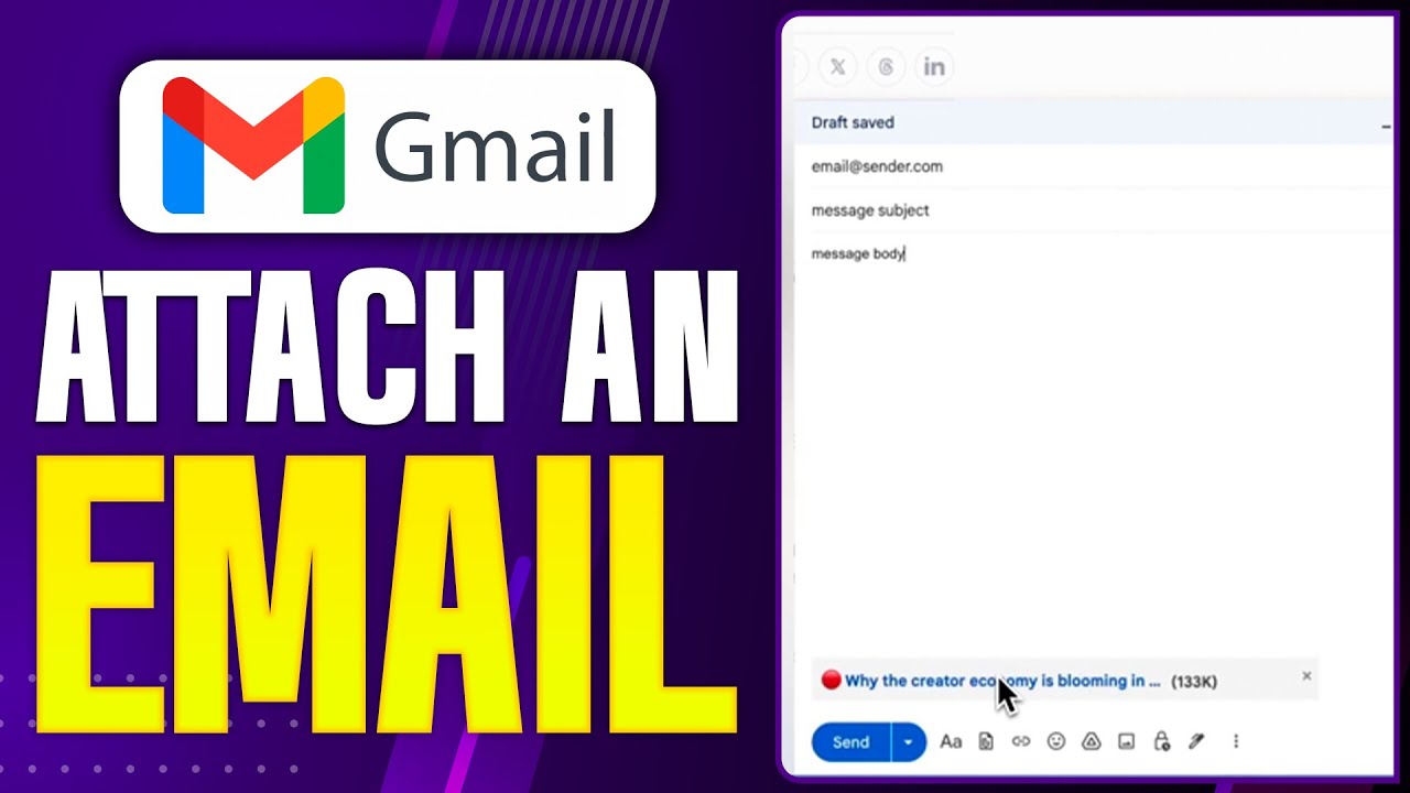 How to Attach an Email in Gmail (2026) - Forward as Attachment - YouTube