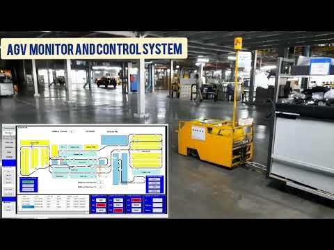 AGV Monitor and control system - YouTube