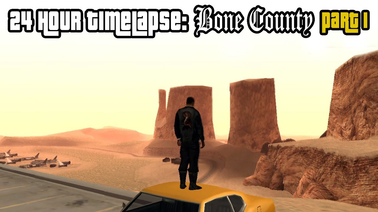 GTA SA Original - 24 hour timelapse - Bone County Desert - YouTube