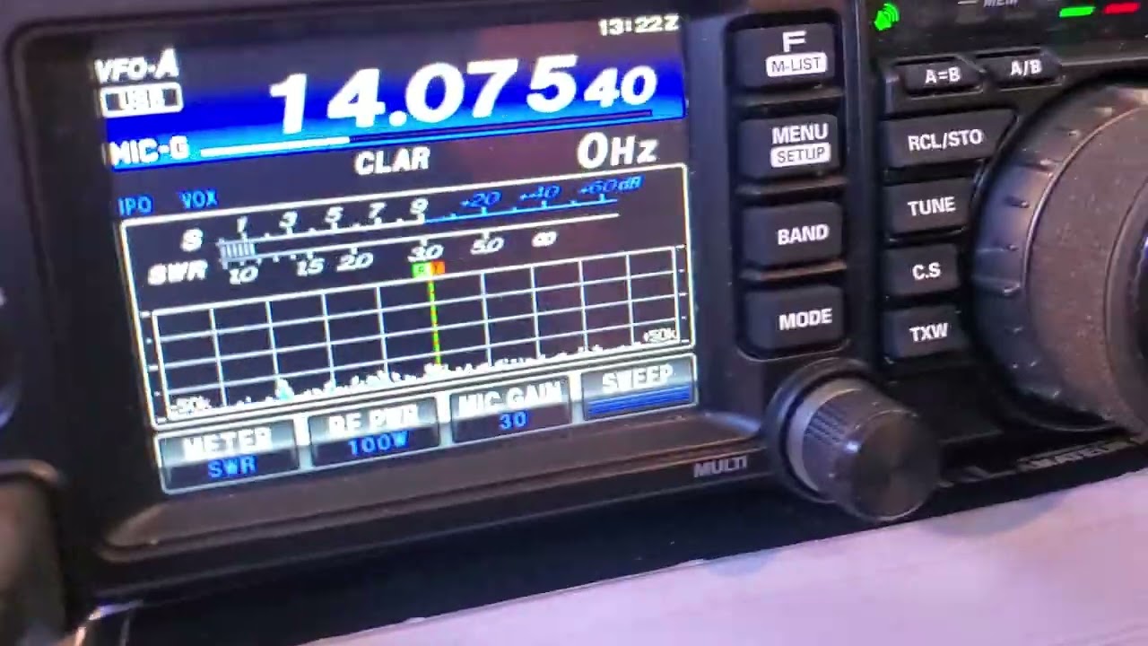 testing out 991a yaesu on ft8 with setup configuration. - YouTube