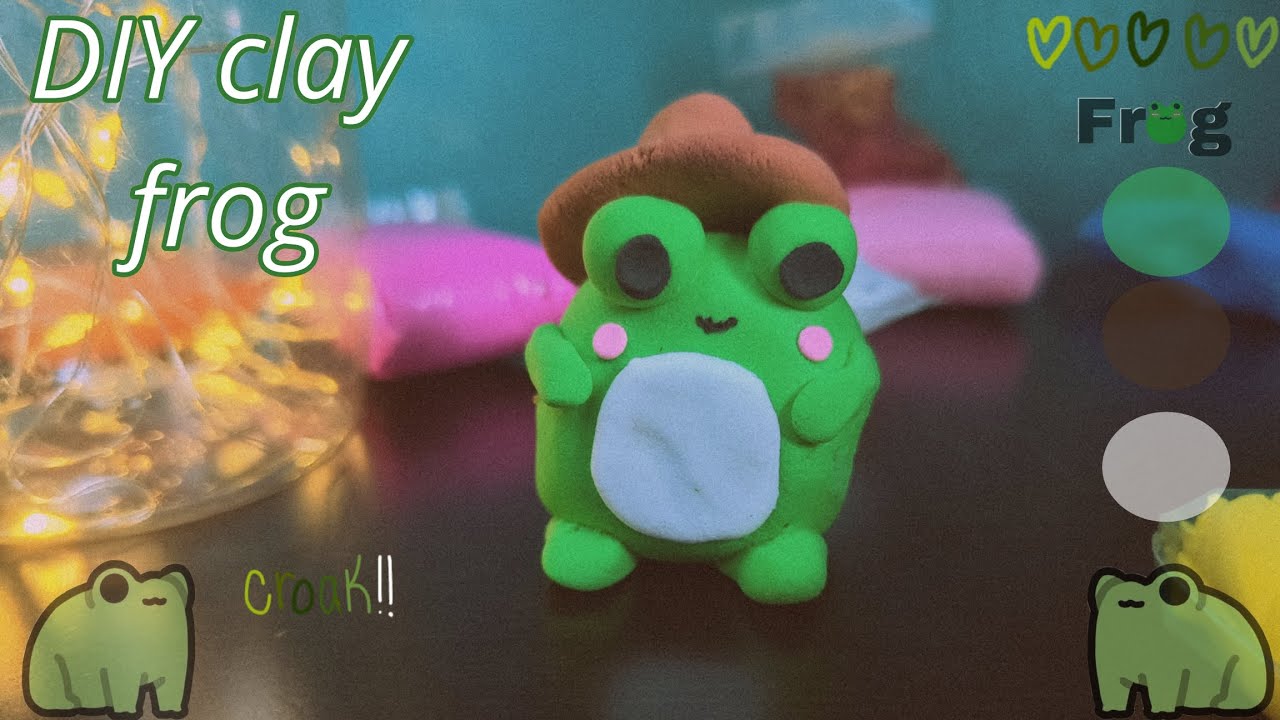 DIY cute clay frog | how to make a clay frog - YouTube
