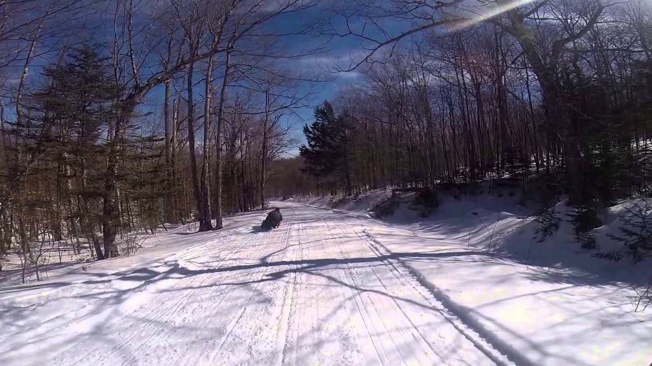 Runner Sledding Montville Frye Mountain - YouTube