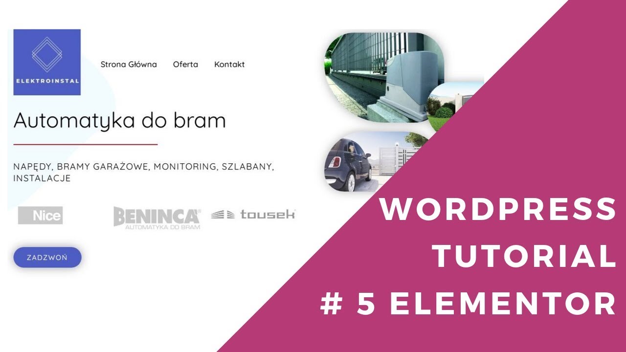 # 5 WordPress Elementor Tutorial pl. Jak Zrobić Taki Nagłówek - YouTube
