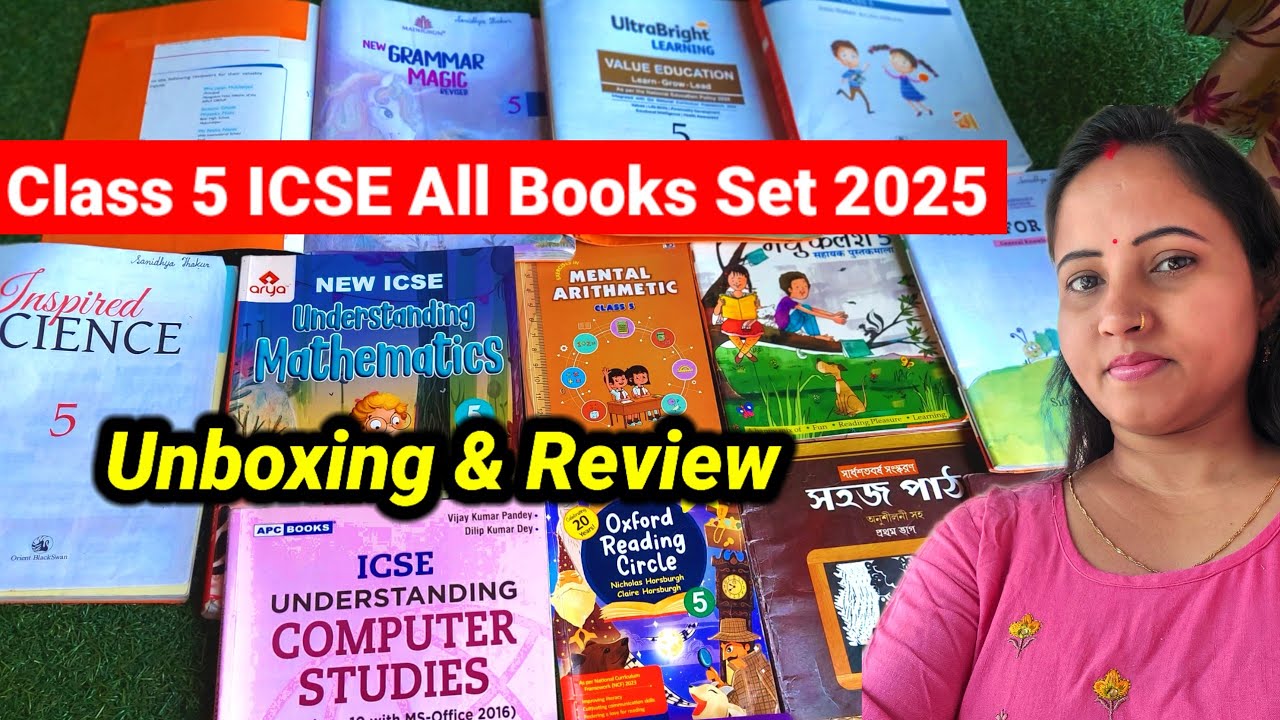 Class 5 ICSE Books 2025 📚 | ICSE Class 5 All Books Set 2025 Unboxing ...