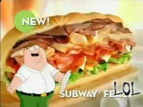Peter Griffin Official Subway Commercial - YouTube
