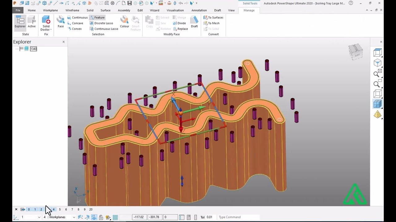 How to use extrude cut in powershape 2020 - YouTube