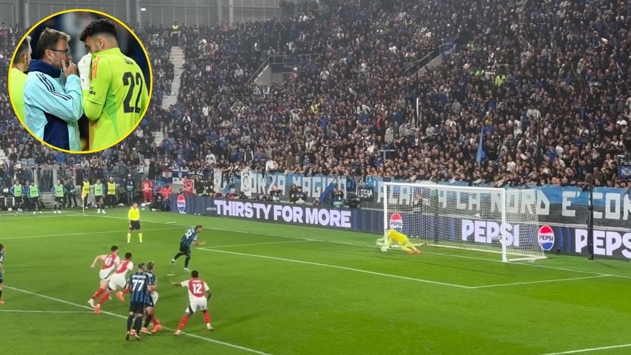 🔴ALL ANGLES!!! Amazing David Raya Save Penalty Kick VS Atalanta in UCL ...