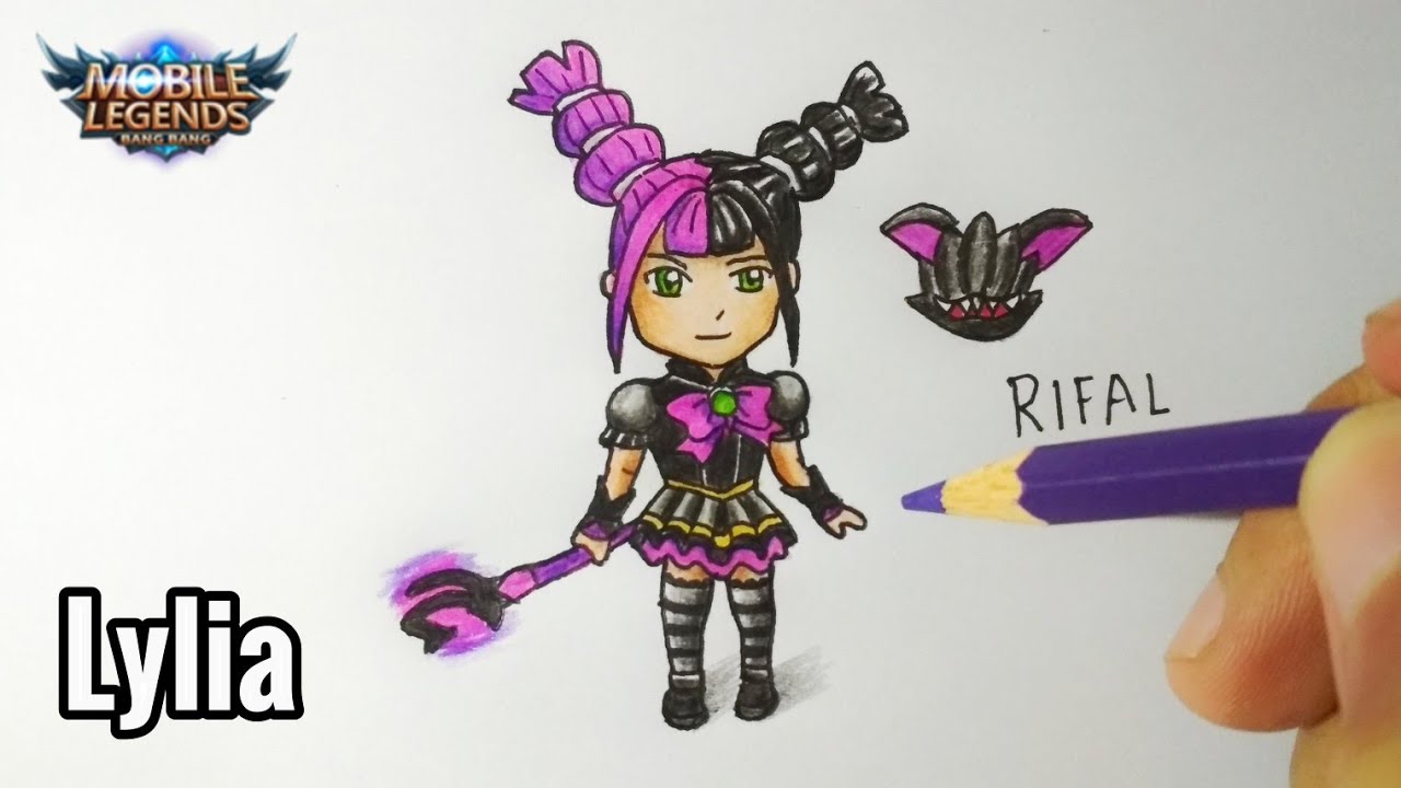 Cara Menggambar Lylia Mobile Legends Chibi | How to draw Lylia Chibi ...
