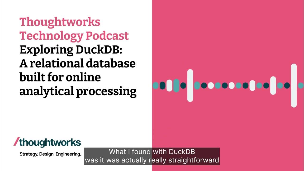 Exploring DuckDB: A relational database built for online analytical processing - YouTube