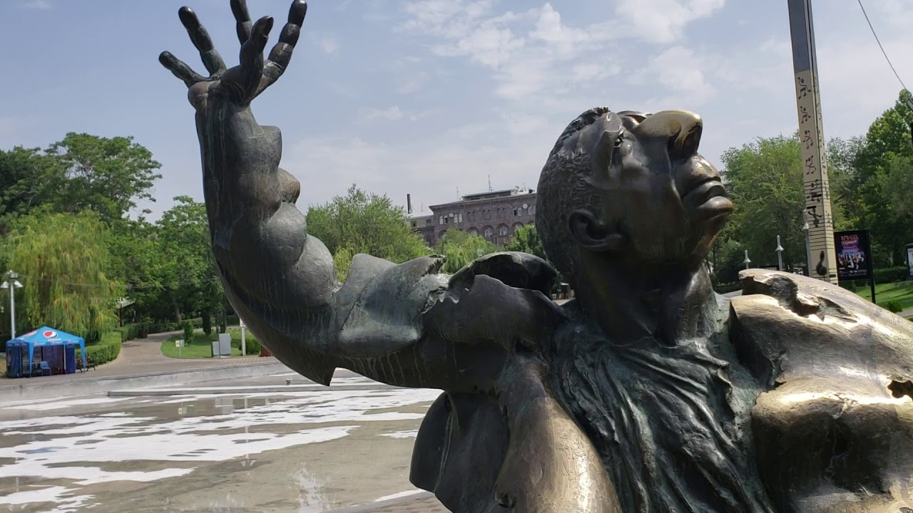 Statue of the Armenian composer Arno Babajanian - YouTube