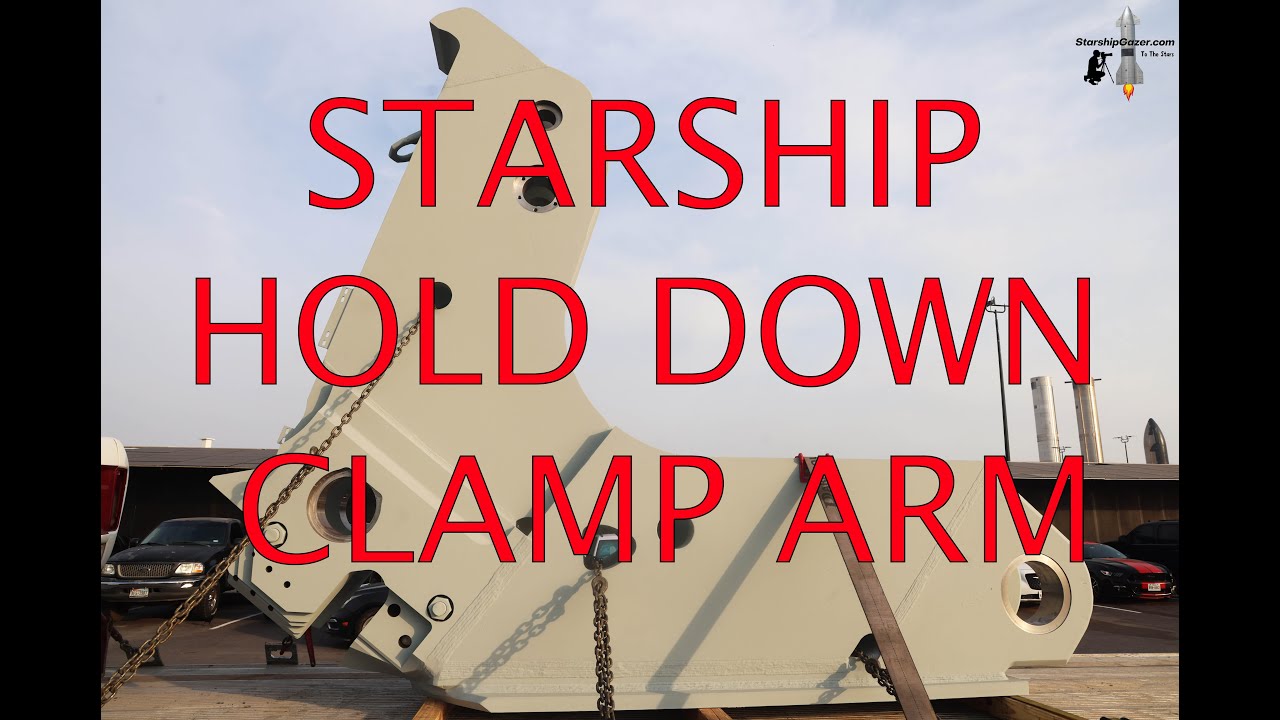 SpaceX Starbase Texas 4K Close Look at New Starship Hold Down Clamp ...