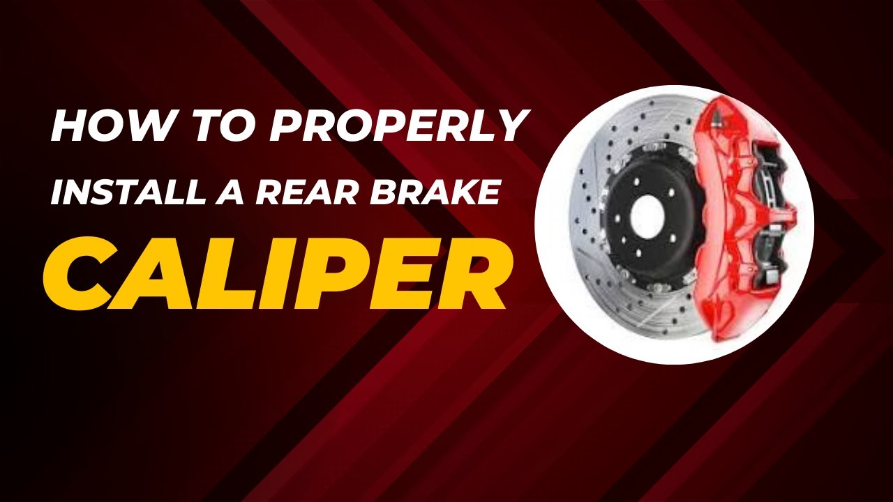 How to install a rear brake caliper with the parking brake cable ...