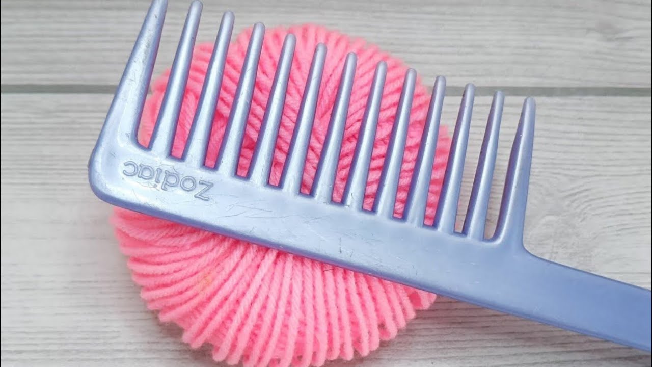 Amazing 5 Beautiful Woolen Yarn Flower making ideas with Hair Comb ...