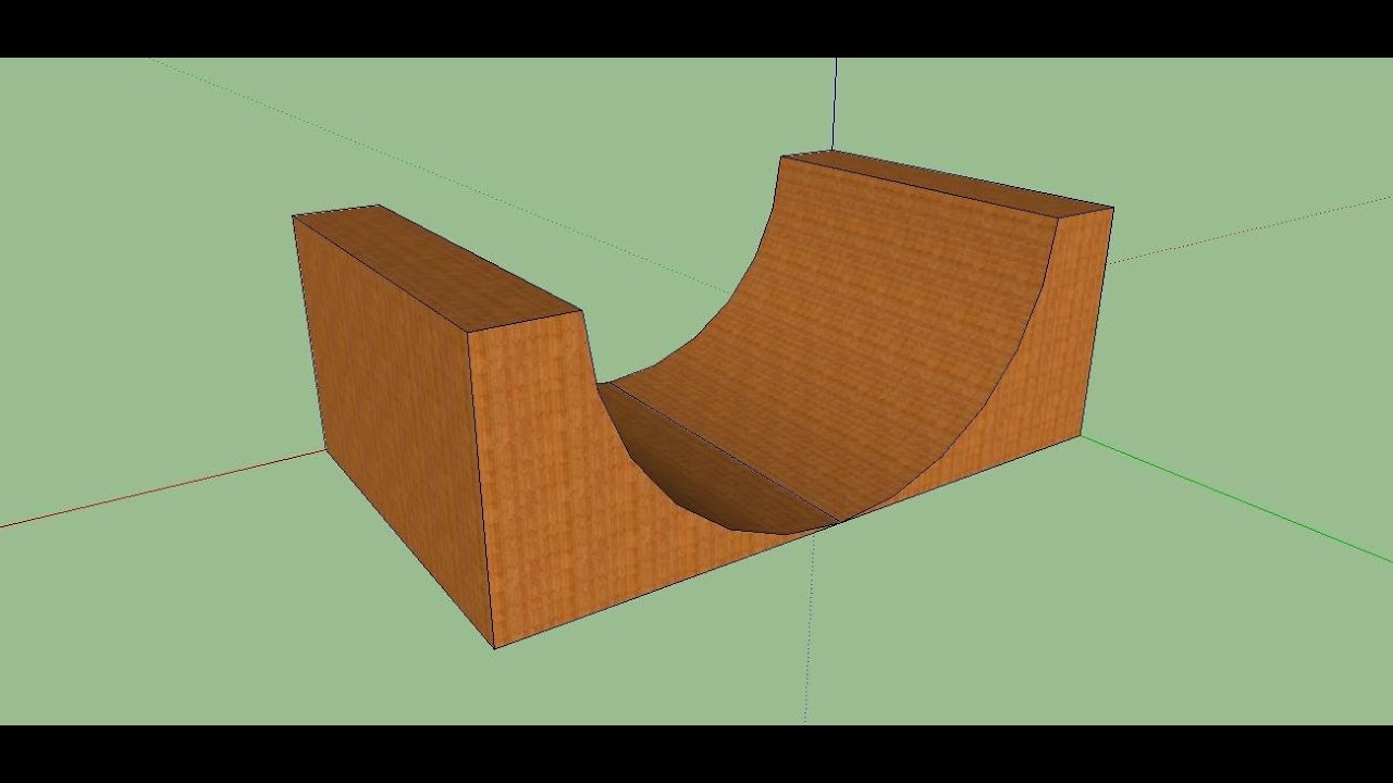 Google Sketchup 8 - How to Create a Half Pipe (SkatePark) - YouTube