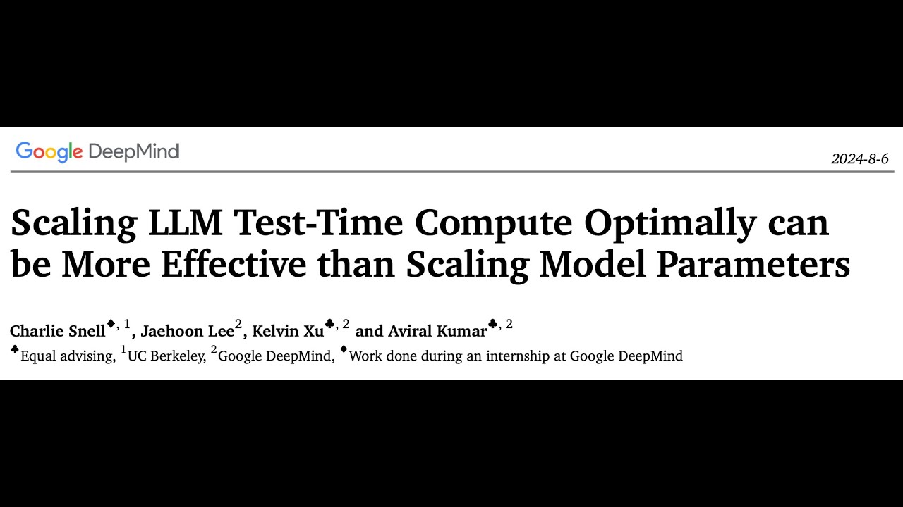 Scaling Llm Test Time Compute Optimally Can Be More Effective Than Scaling Model Parameters