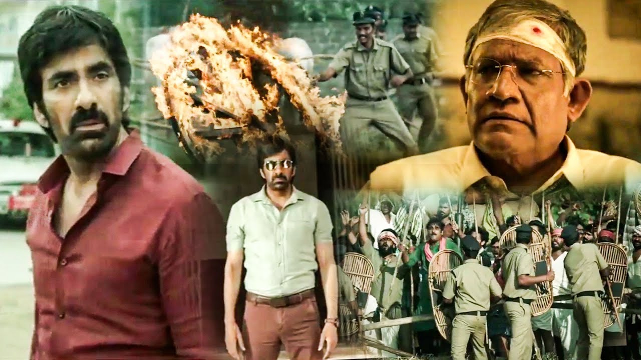 Raviteja Recent SuperHit Movie Powerful Introduction Mass Fight Scene ...