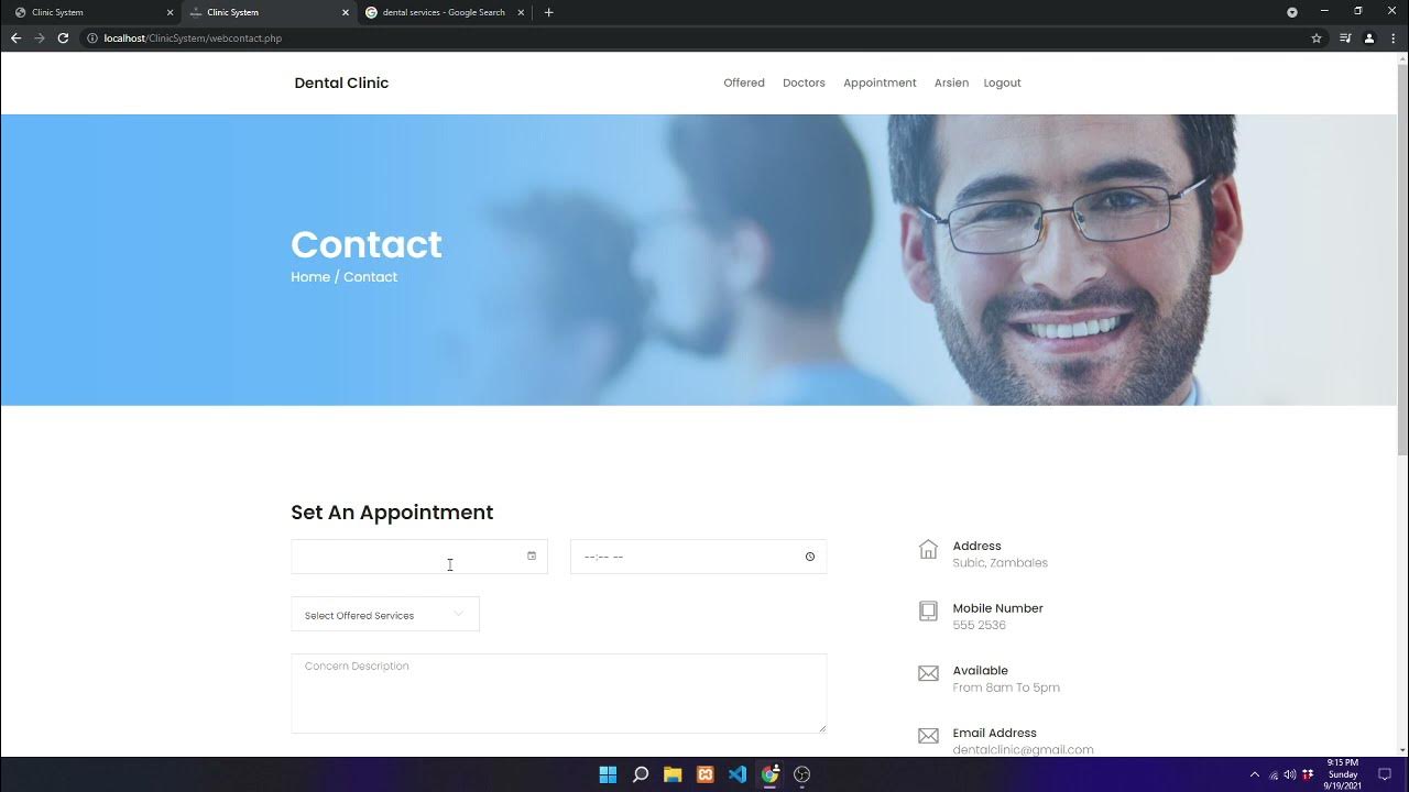 Dental Clinic System Using Php Procedural And Bootstrap Youtube