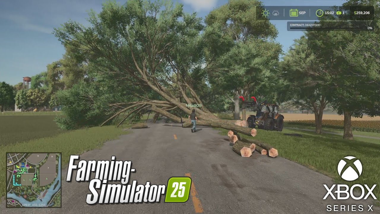 Tree line removal with the wife, Farming Simulator 25 coop XSX P14 - YouTube