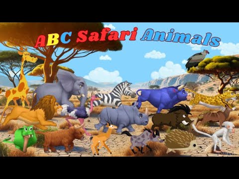 ABC Safari Animals | Alphabet Animals Song for Kids N19TH8 | Animal ...