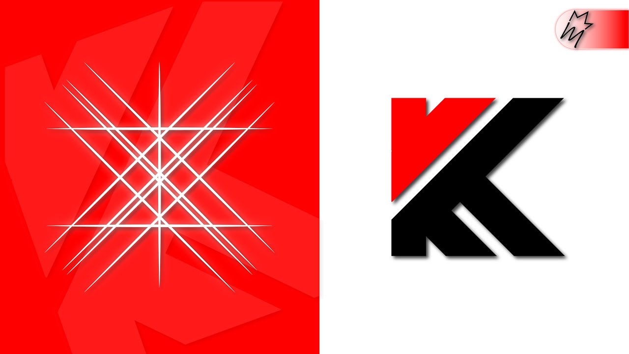 DRAW a 2-Minute (K) Letter Logo in Adobe Illustrator CC || Grid Logo ...