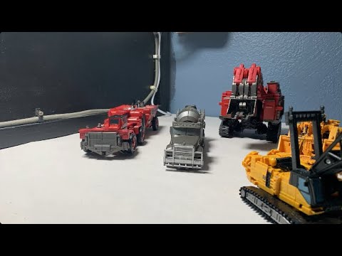 Devastator combining scene (test) - YouTube
